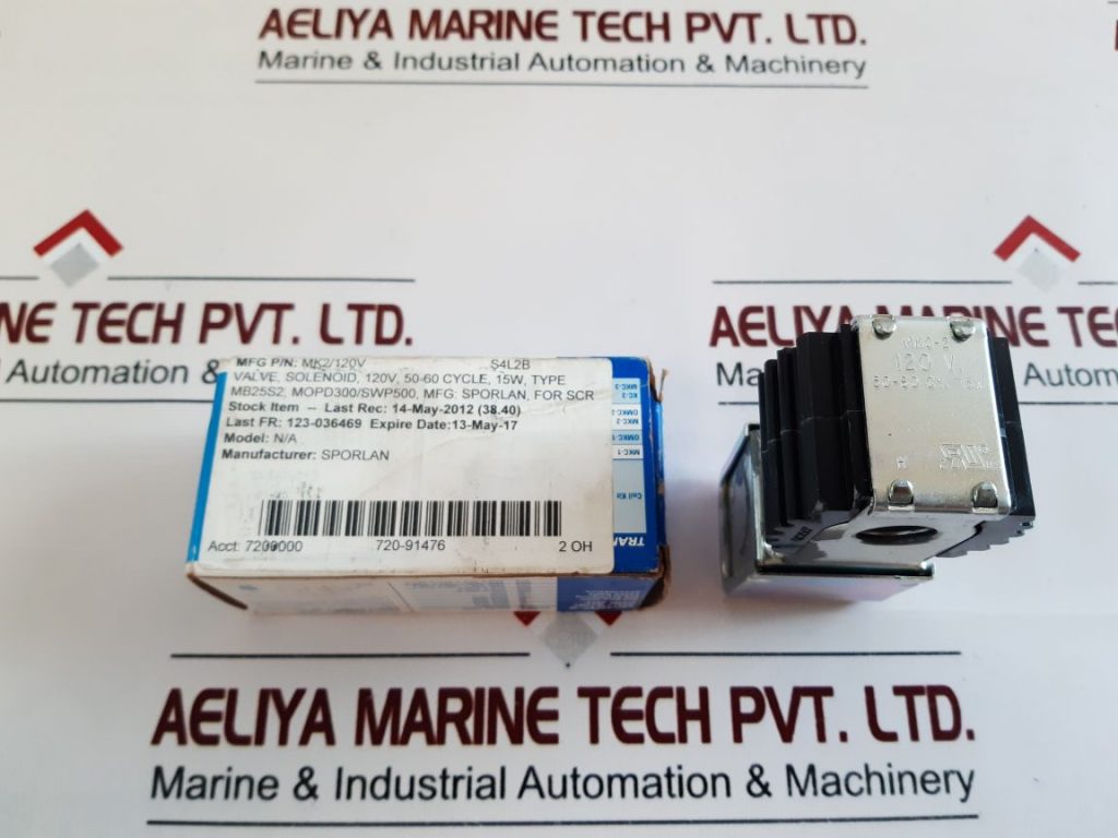 SPORLAN MKC-2 SOLENOID COIL 120V - Aeliya Marine