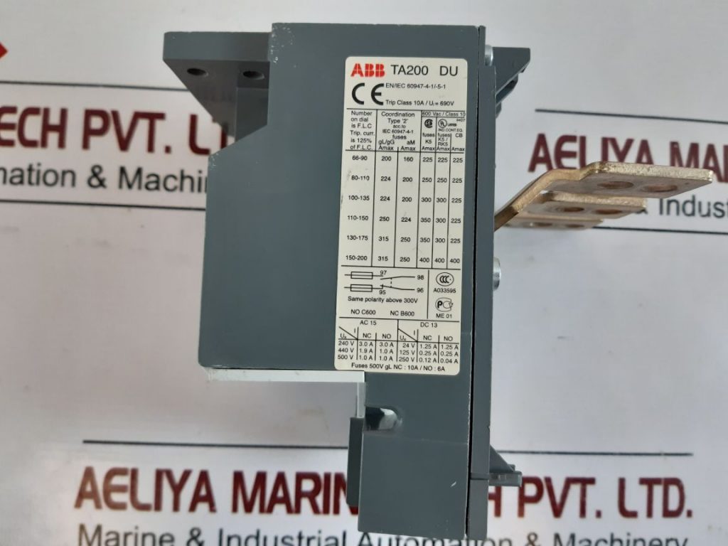 Abb Ta200 Du Thermal Overload Relay - Aeliya Marine