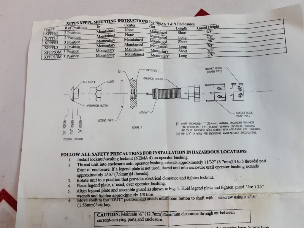 Akron Electric Eaton Xppps-2rc Red Push Button - Aeliya Marine