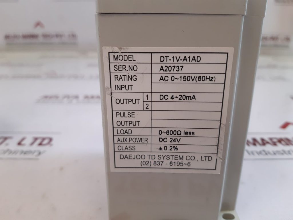 Dae Joo Dt-1v-a1ad Ac Voltage Transducer - Aeliya Marine