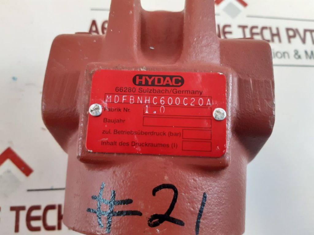 Hydac Mdfbn/hc60g20a1.0 Hydraulic Filter - Aeliya Marine