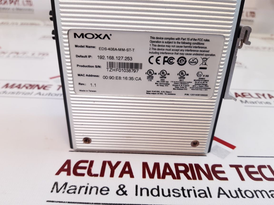 Moxa Eds-408a-mm-st-t Etherdevice Switch - Aeliya Marine