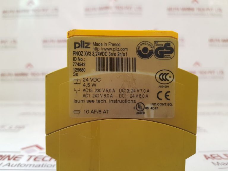 Pilz Pnoz Xv3 Safety Relay 24 Vdc - Aeliya Marine