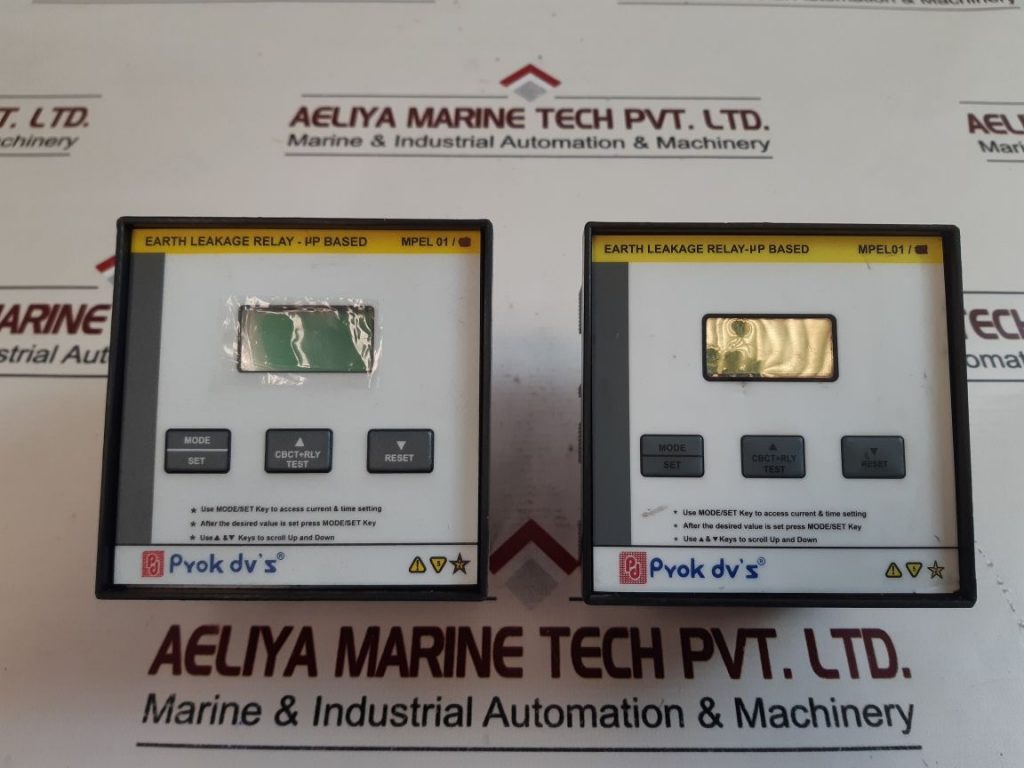Prok Dv’s Mpel 01 Earth Leakage Relay 24vdc - Aeliya Marine