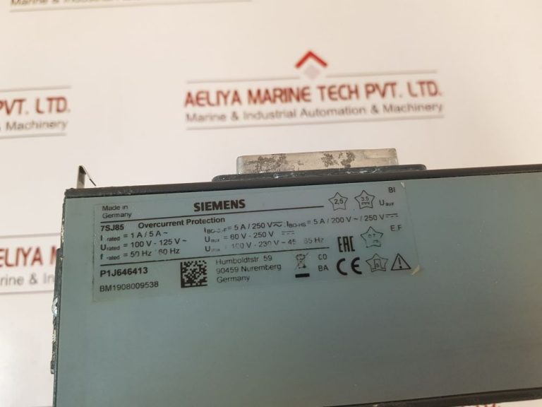 Siemens Siprotec 7sj85 Overcurrent Protection - Aeliya Marine