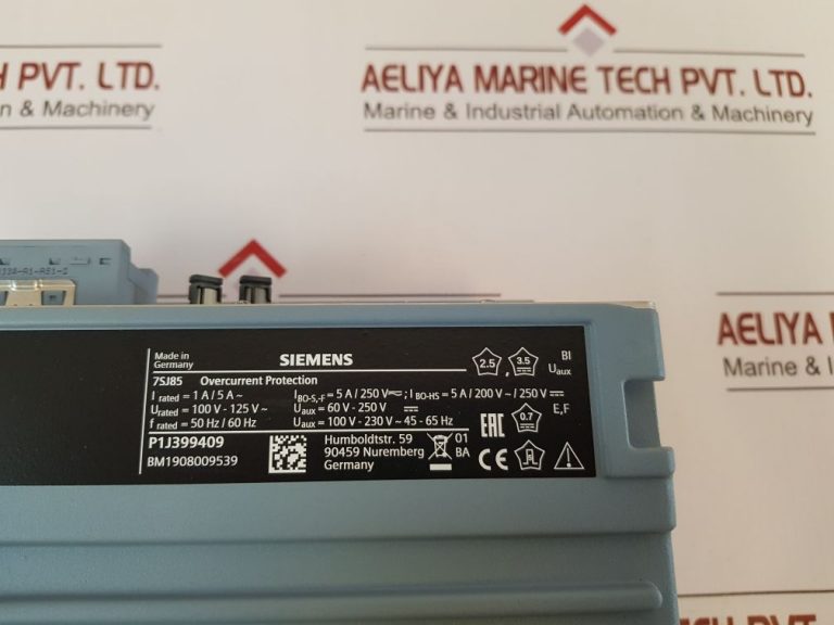 Siemens 7sj85 Overcurrent Protection - Aeliya Marine