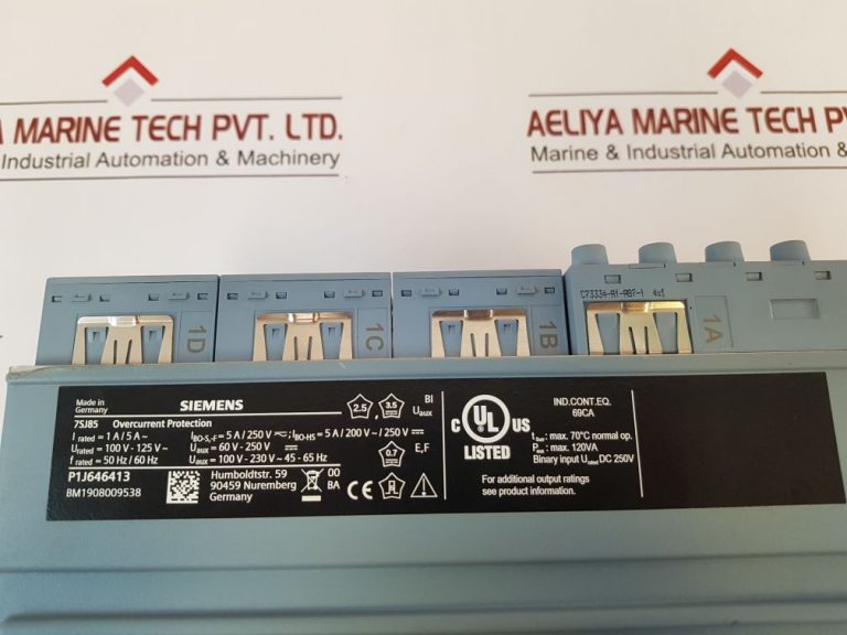 Siemens 7sj85 Overcurrent Protection - Aeliya Marine