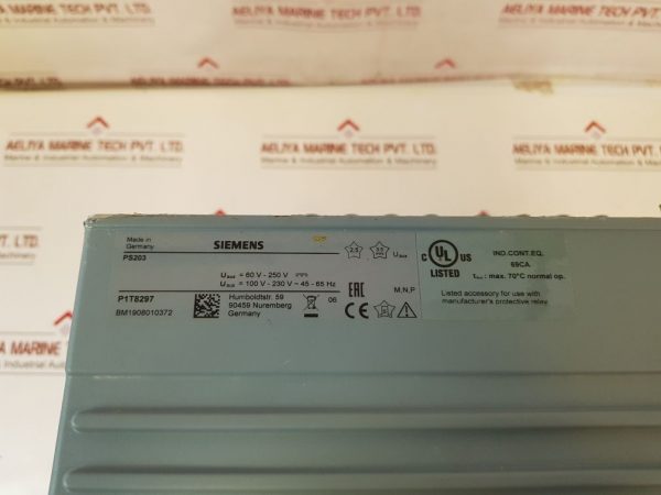 Siemens Siprotec Ps203,io203 - Aeliya Marine
