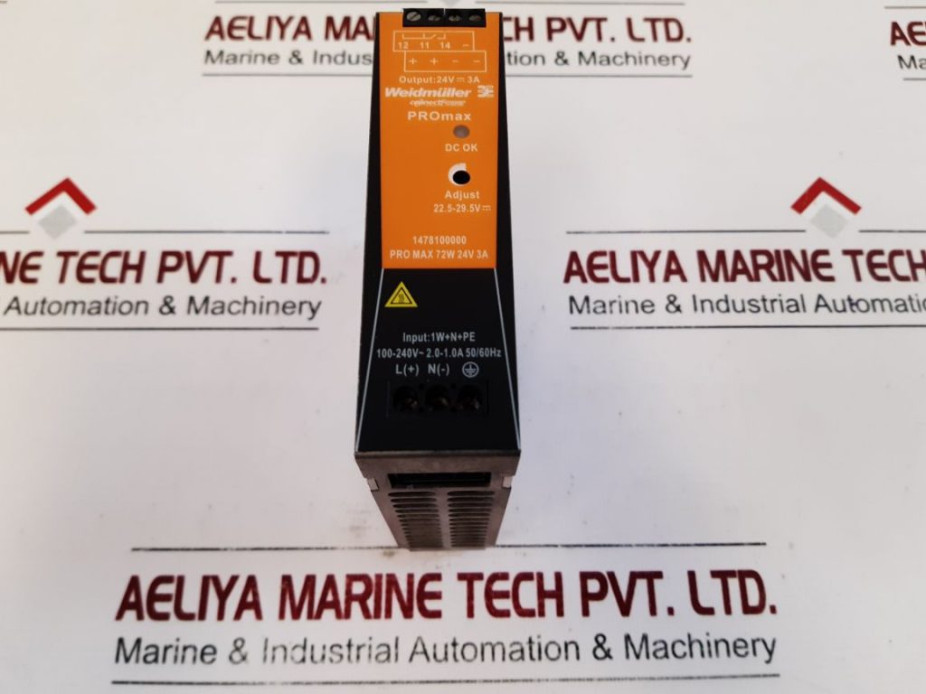Weidmuller Pro Max 72w 24v 3a Switching Power Supply - Aeliya Marine