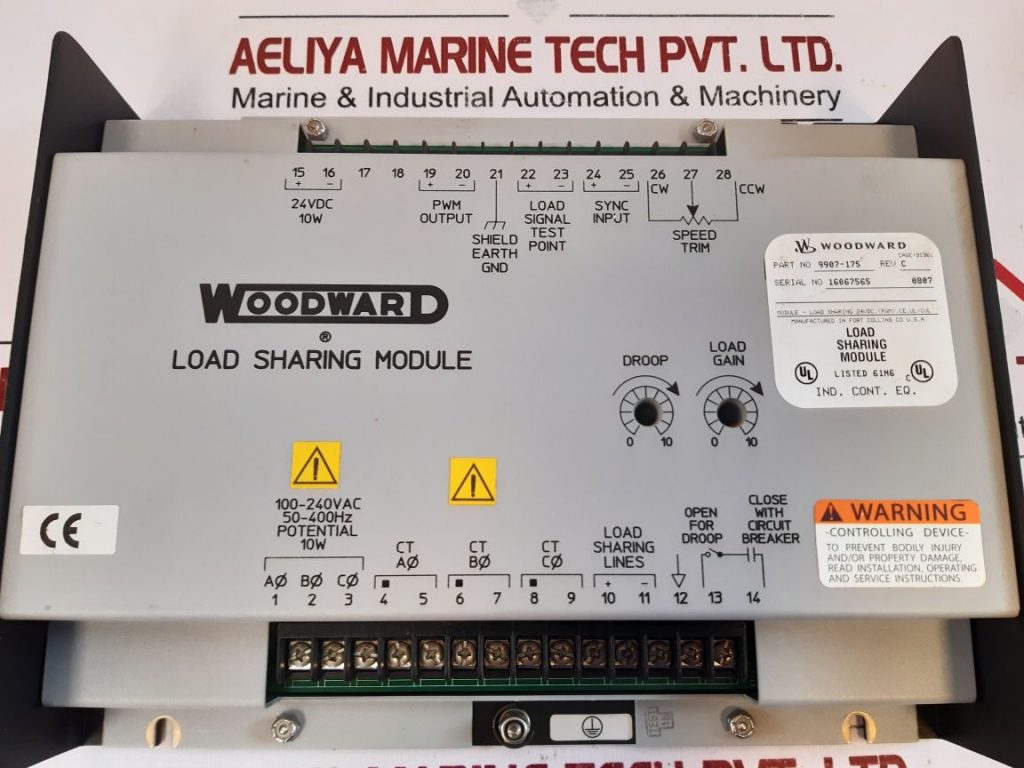 Woodward 9907-175 Load Sharing Module Rev: C - Aeliya Marine