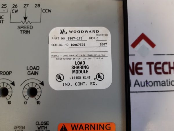 Woodward 9907-175 Load Sharing Module Rev: C - Aeliya Marine
