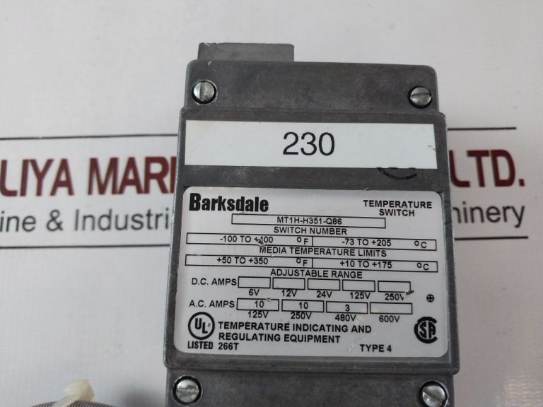 Barksdale Mt1h-h351-q86 Temperature Switch - Aeliya Marine