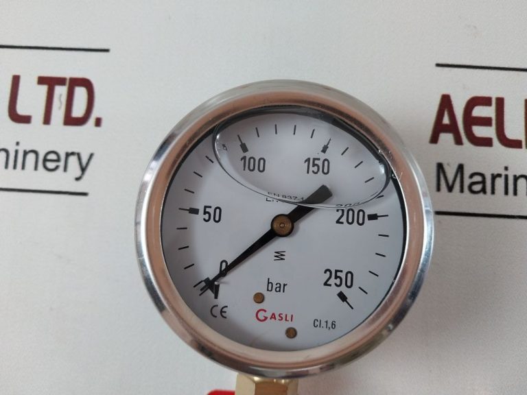Gasli En 837-1 Pressure Gauge 0-250 Bar - Aeliya Marine