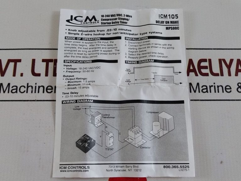 Icm 105 Delay On Make Timer - Aeliya Marine