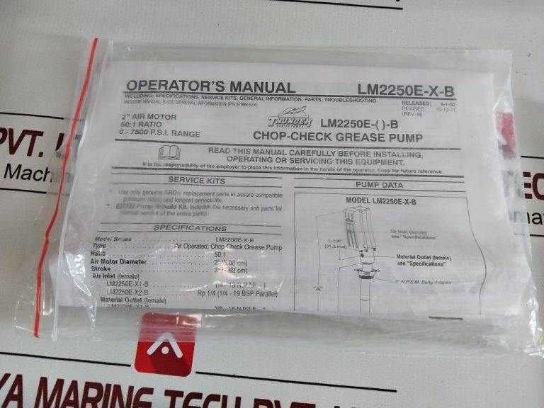 Ingersoll-rand Lm2250e-21-b Grease Pump - Aeliya Marine
