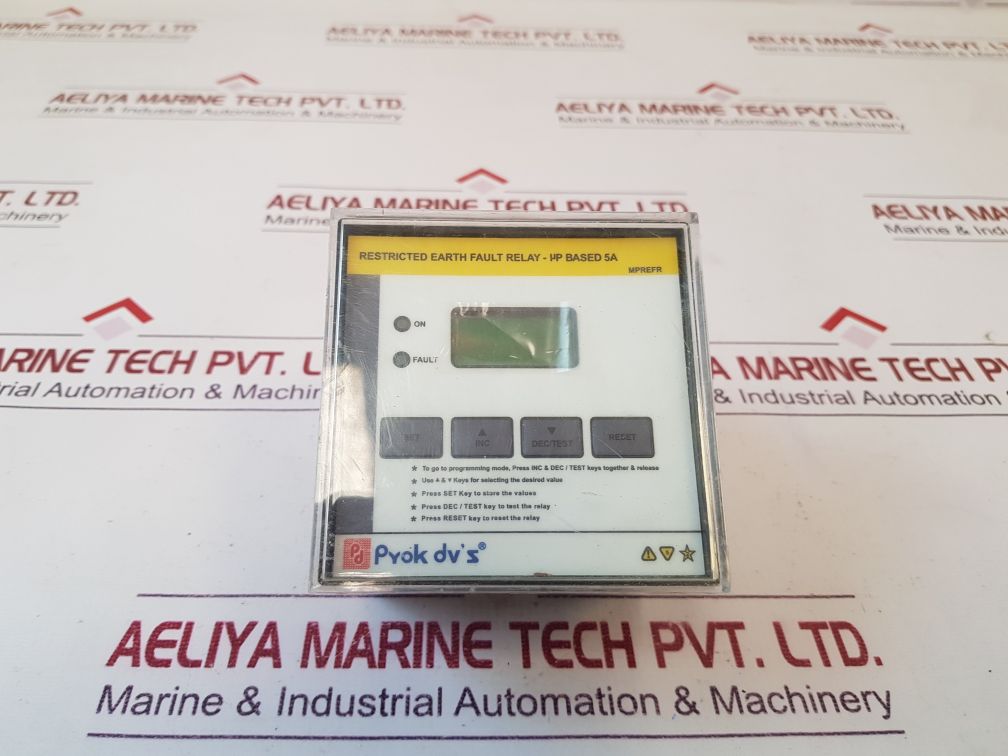 Prok Dv’s Mprefr-e2c Restricted Earth Fault Relay-µp Based 5a - Aeliya ...