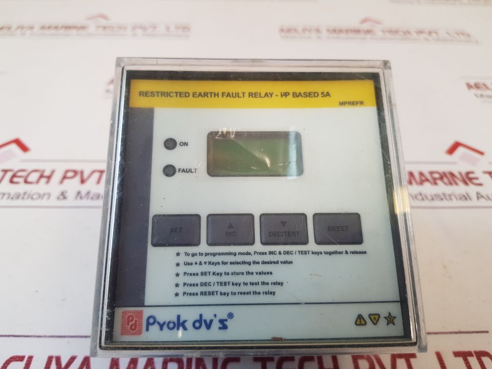Prok Dv’s Mprefr-e2c Restricted Earth Fault Relay-µp Based 5a - Aeliya ...