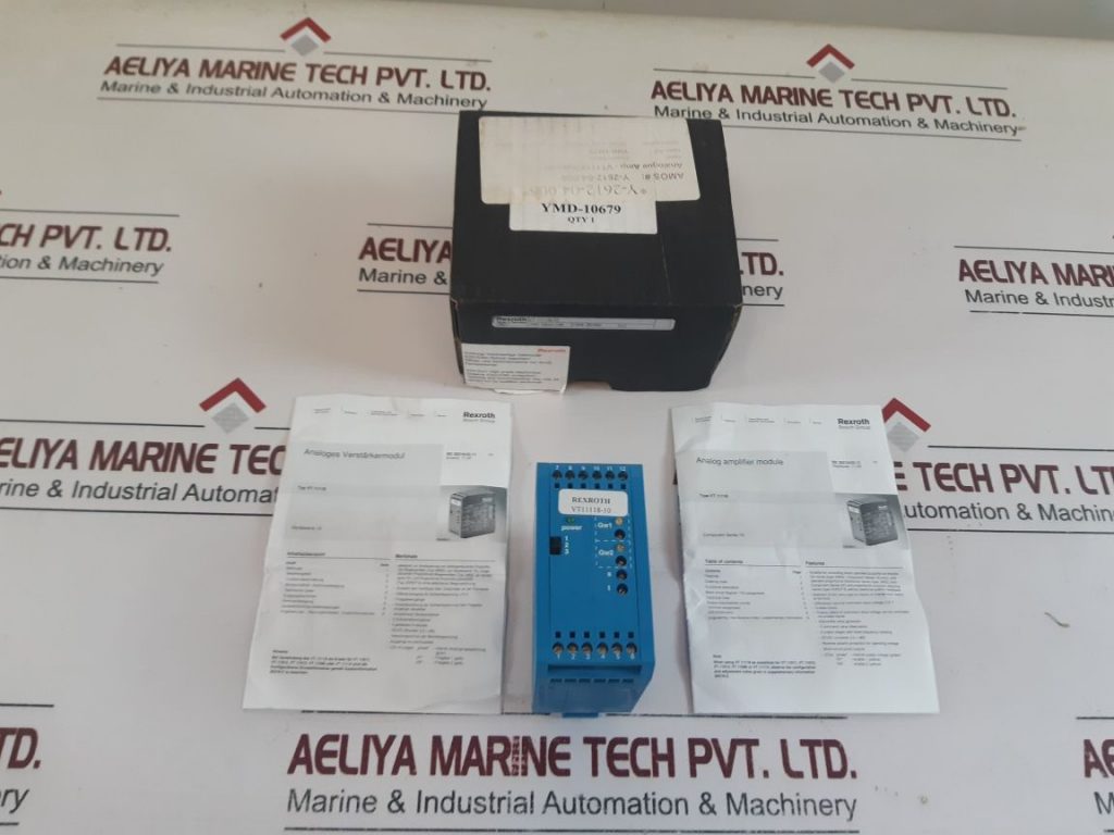 Rexroth Vt11118-10 Analog Amplifier Module 24vdc - Aeliya Marine