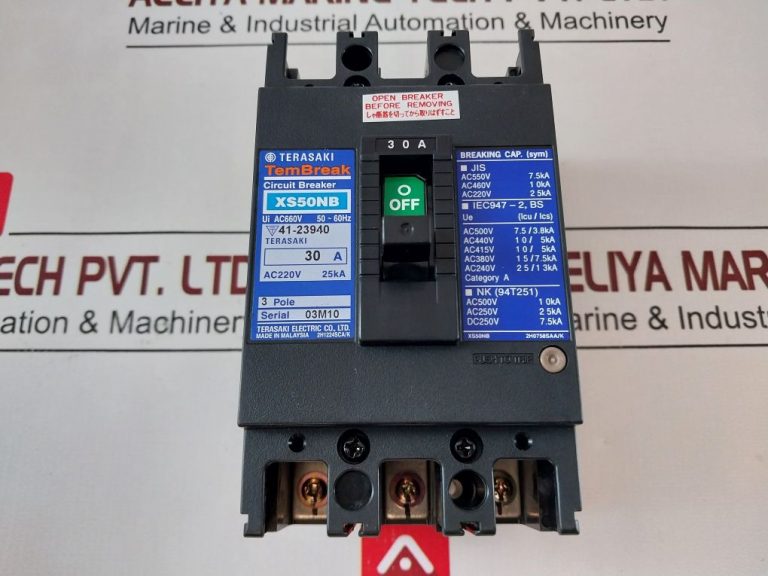 Terasaki Xs50nb 3 Pole Circuit Breaker 30a - Aeliya Marine