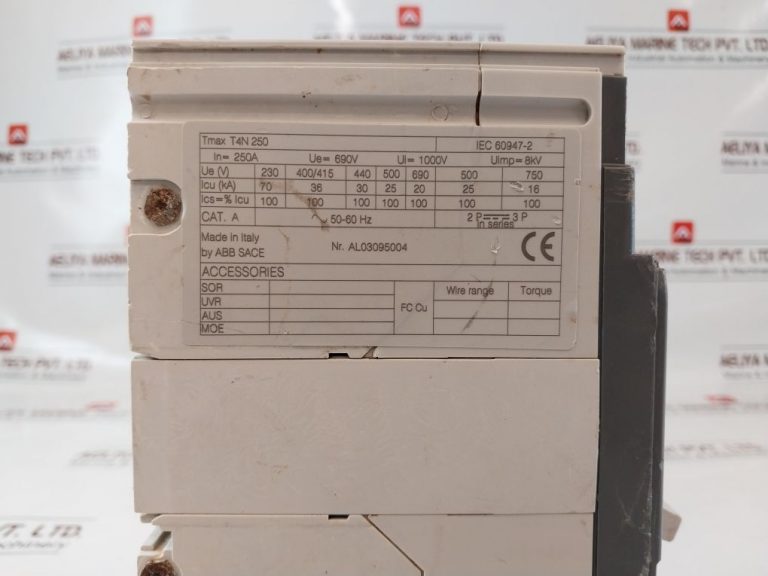 Abb T4n 250 Pr221ds Circuit Breaker - Aeliya Marine
