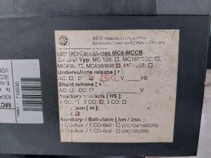 Aeg General Electric Mct638n & Mc8-mccb Electrical Cabinet With Main ...