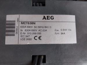 Aeg General Electric Mct638n & Mc8-mccb Electrical Cabinet With Main ...