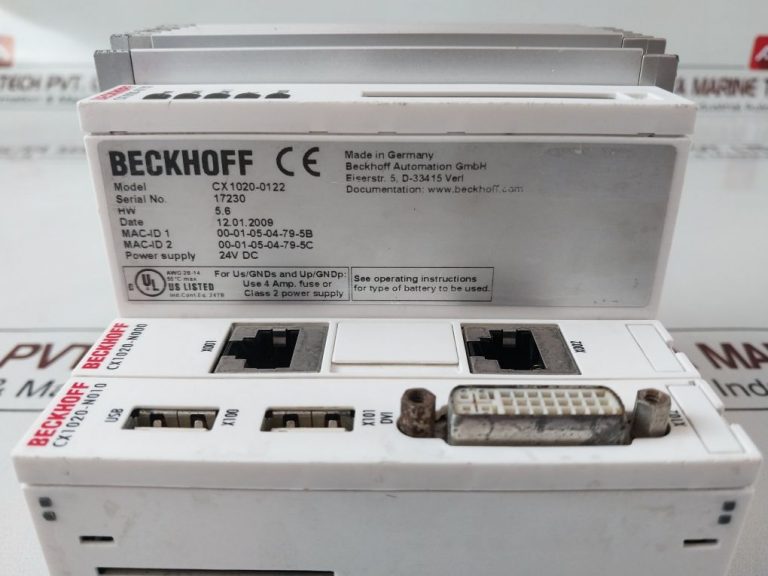 Beckhoff Cx1020-0122 Cpu Module 24v Dc - Aeliya Marine