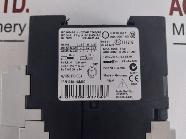 Siemens Simirel 3rn1010-1cm00 Thermistor Motor Protection Relay 300v ...