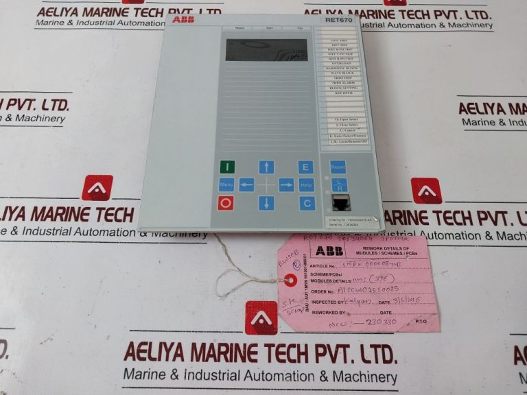 Abb Ret670 Protection Transformer Aeliya Marine