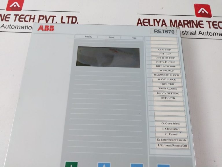 Abb Ret670 Protection Transformer - Aeliya Marine
