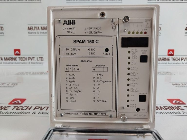 Abb Spam 150 C Motor Protection Relay - Aeliya Marine