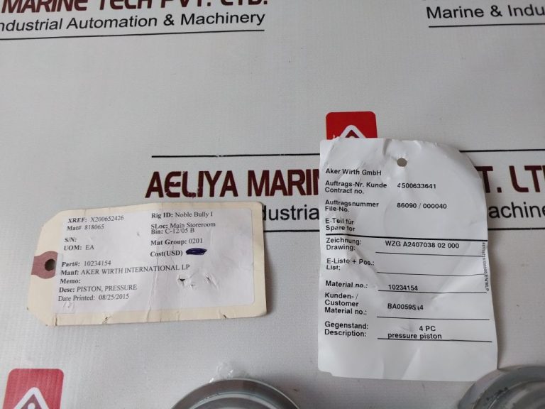 Aker Wirth 10234154 Piston Pressure - Aeliya Marine