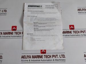 Enerpac V152 Pressure Relief Valve - Aeliya Marine