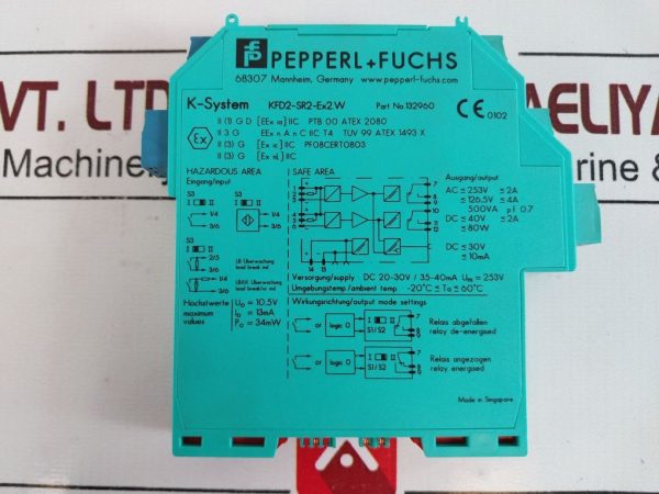 Pepperl+fuchs Kfd2-sr2-ex2.w Switch Amplifier - Aeliya Marine