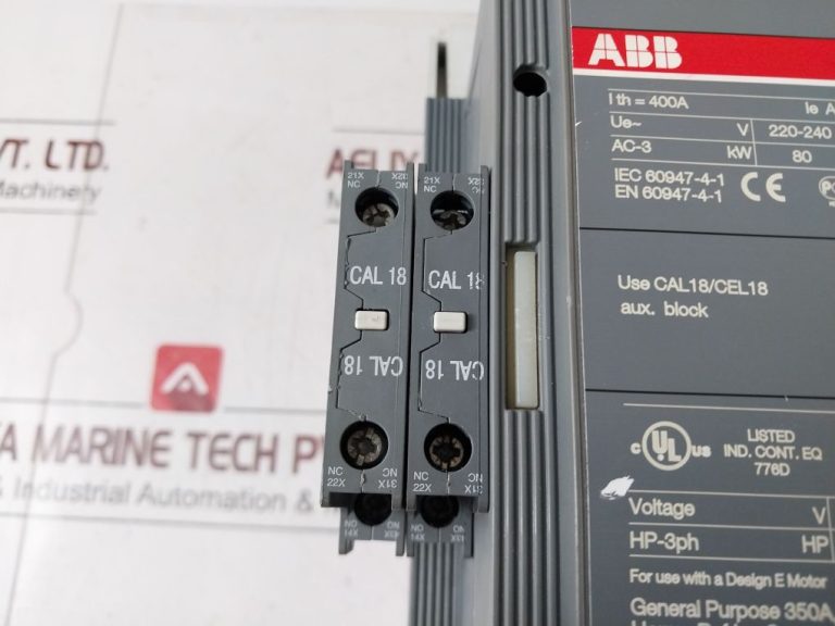 Abb A260-30 Contactor With Auxiliary Contact Block Cal18-11 - Aeliya Marine