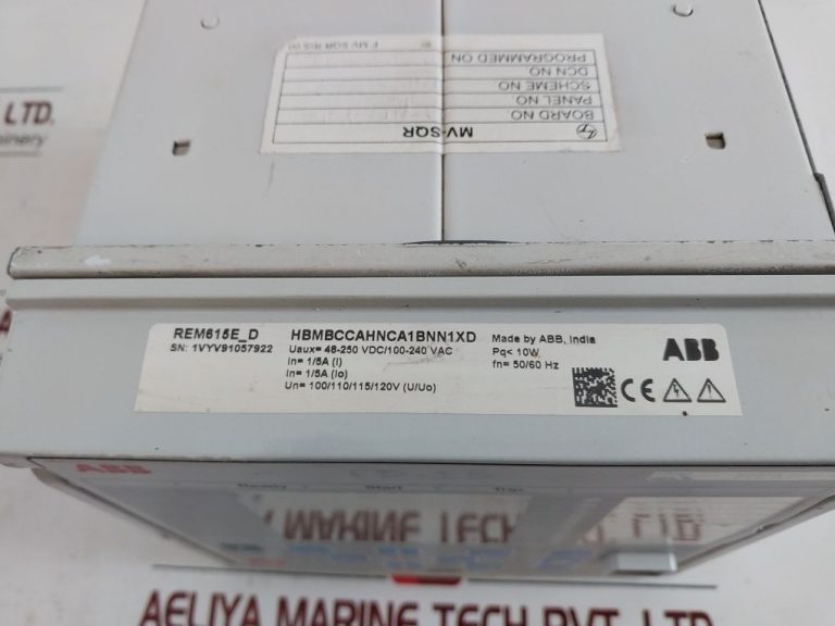 Abb Rem615 Motor Protection Relay - Aeliya Marine