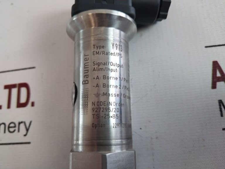 Baumer Y913 Pressure Transmitter - Aeliya Marine