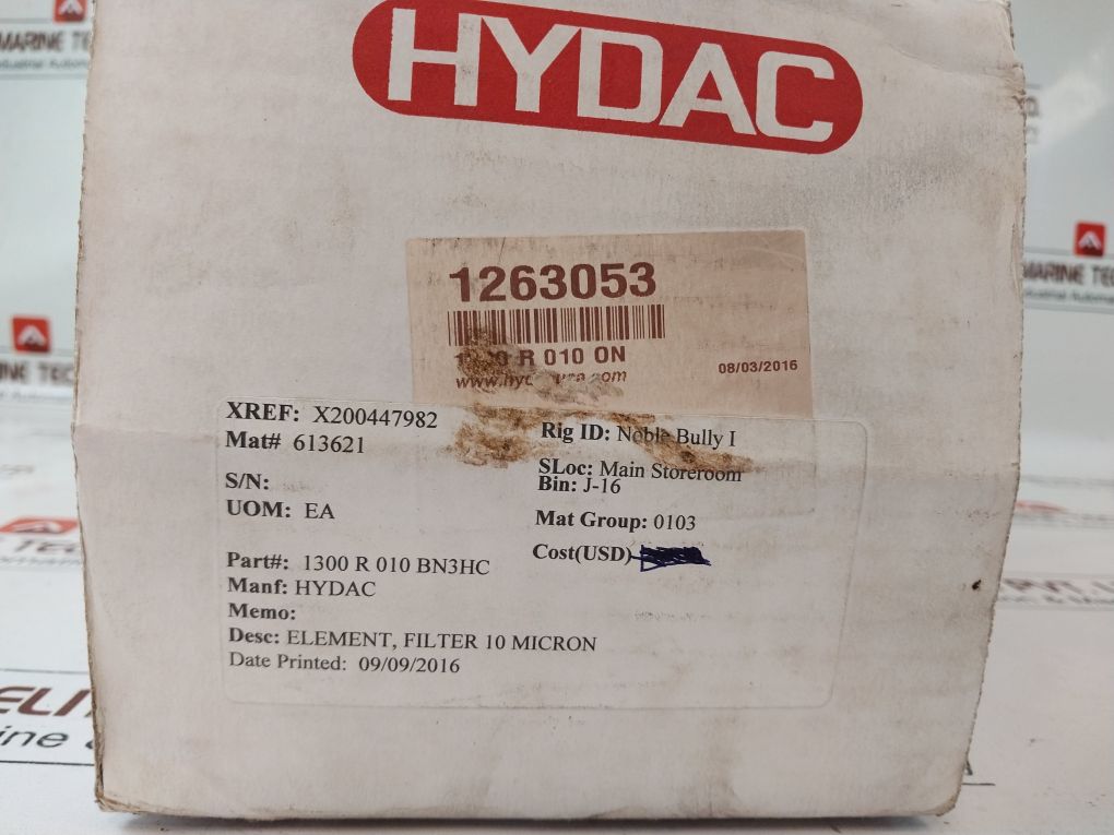 Hydac 1300 R 010 On Return Line Filter Element - Aeliya Marine