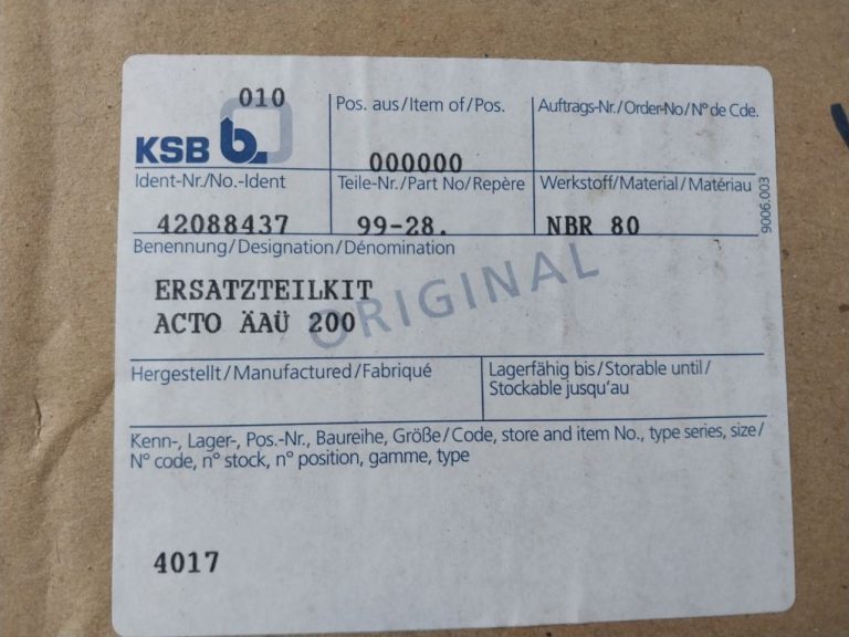 Ksb Amri 42088437 Spare Parts Kit - Aeliya Marine