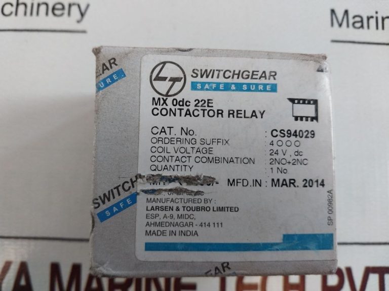 Larsen & Toubro Mx 0dc Contactor Relay 24 Dvc - Aeliya Marine