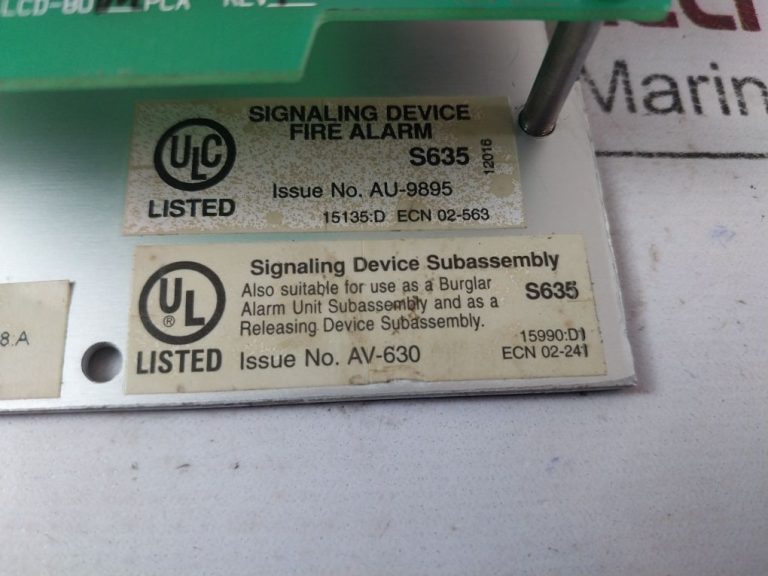 Notifier Lcd-80tm Signaling Device Fire Alarm Annunciator - Aeliya Marine