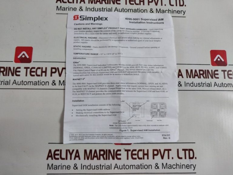 Simplex 4090-9001 Iam Supervised Individual Addressable Monitor Module ...