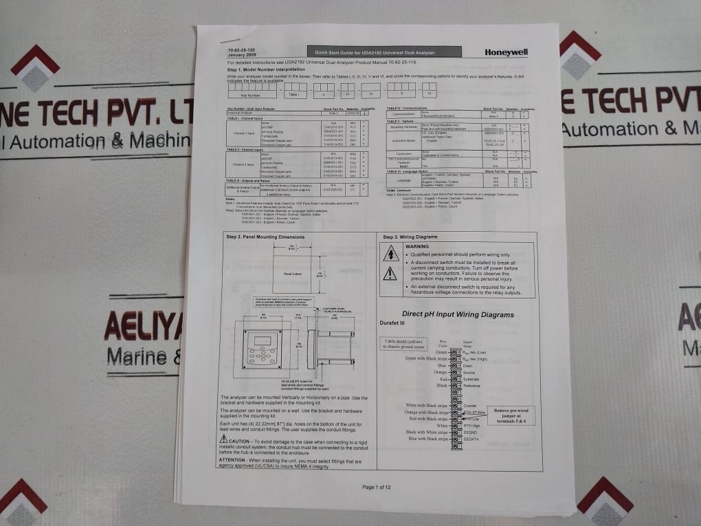 Honeywell Uda2182-ph1-cc2-nn-n-00c0-ee Universal Dual Analyzer - Aeliya Marine