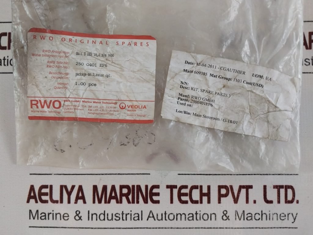 Rwo 250 0401 Ep6 Spare Parts Kit - Aeliya Marine