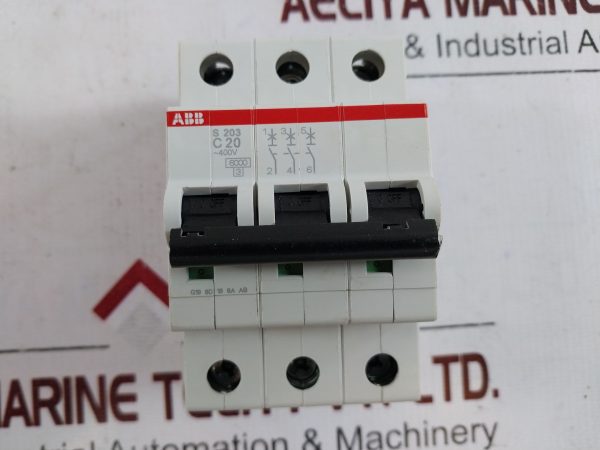 Abb S 203 C20 Miniature Circuit Breaker - Aeliya Marine