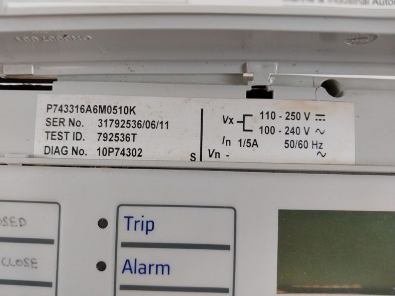 Alstom Micom P743 Generator Protection Numerical Relay - Aeliya Marine