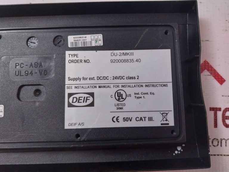 DEIF DU-2/MKIII Paralleling & Protection Unit 24VDC Guide