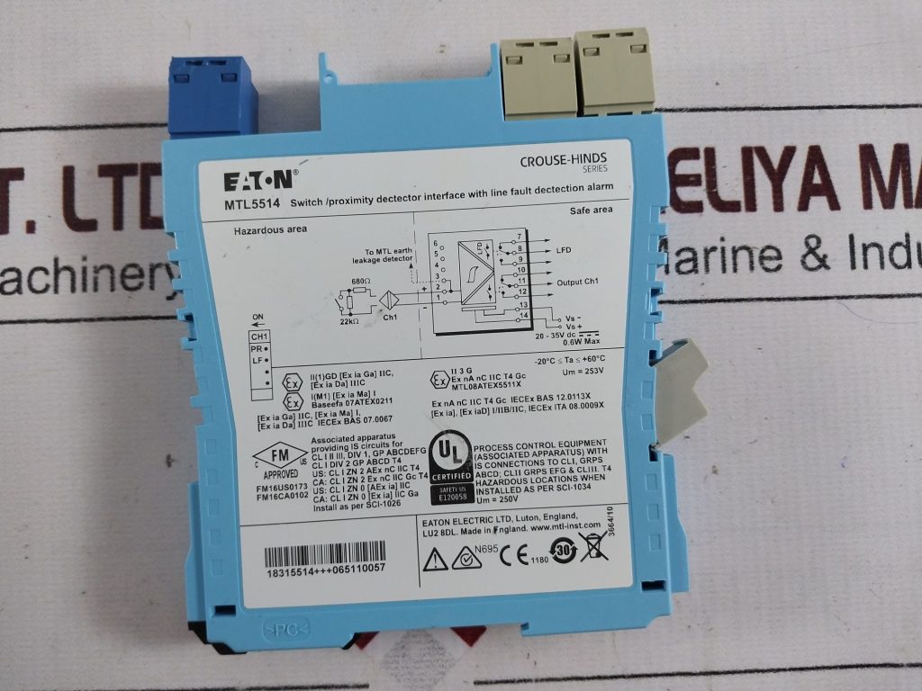 Eaton Mtl5514 Switch/ Proximity Detector Interface With Line Fault ...