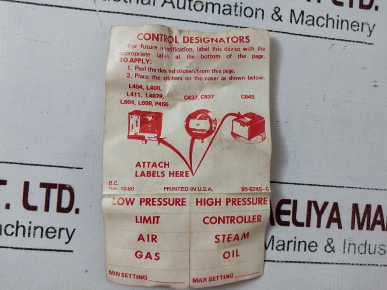 Honeywell C645a 1022 Gas/air Pressure Switch - Aeliya Marine