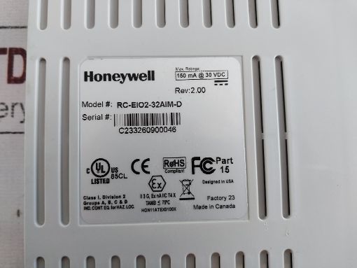 Honeywell Rc-ei02-32aim-d Ethernet I/o-2 Remote Terminal Unit - Aeliya ...